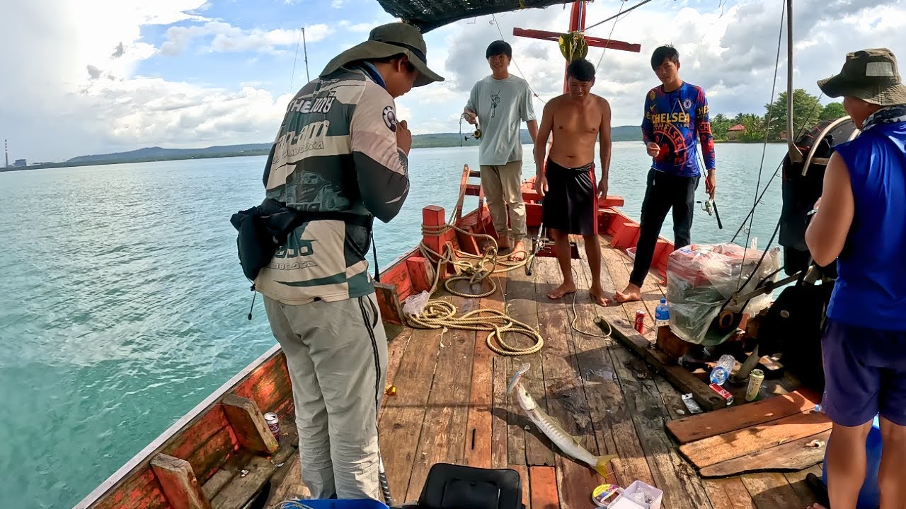 sea fishing at Steung Hav - ស្ទួចត្រីសមុទ្រនៅស្ទឹងហាវថ្ងៃទីពីរ - YouTube