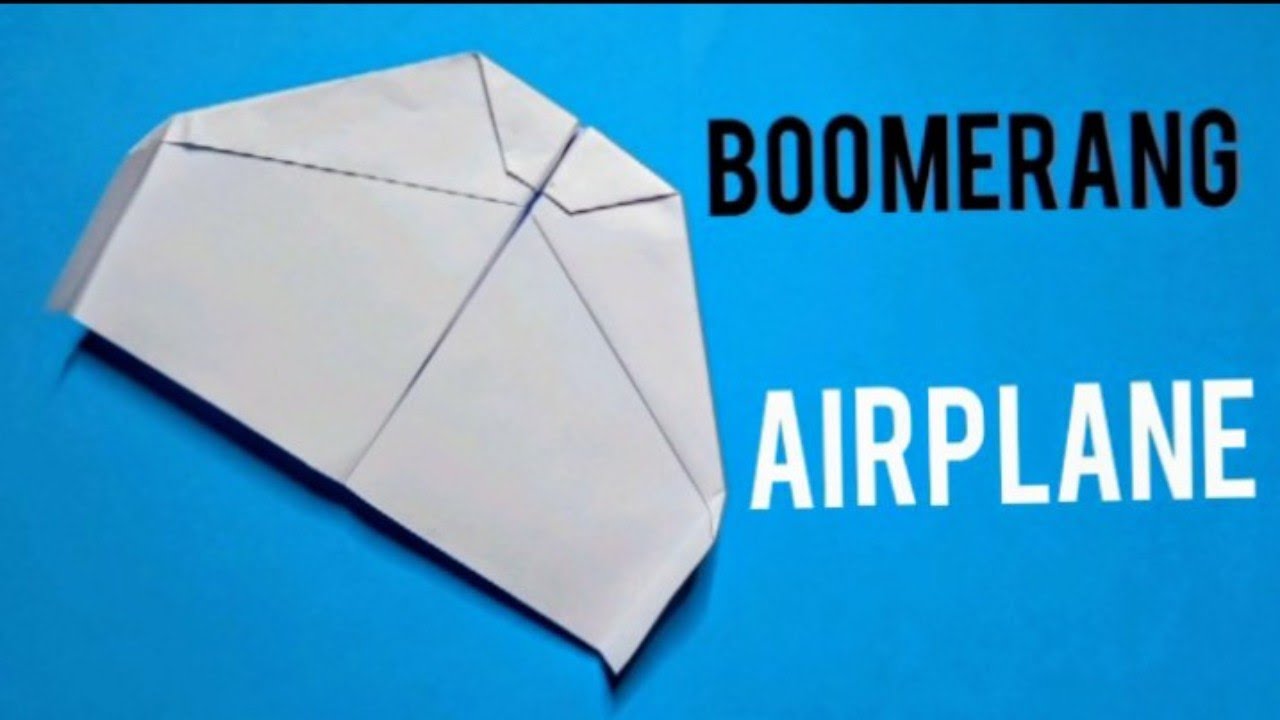 Boomerang Paper Airplane / Come Back Paper Air[plane Easy and Step by ...