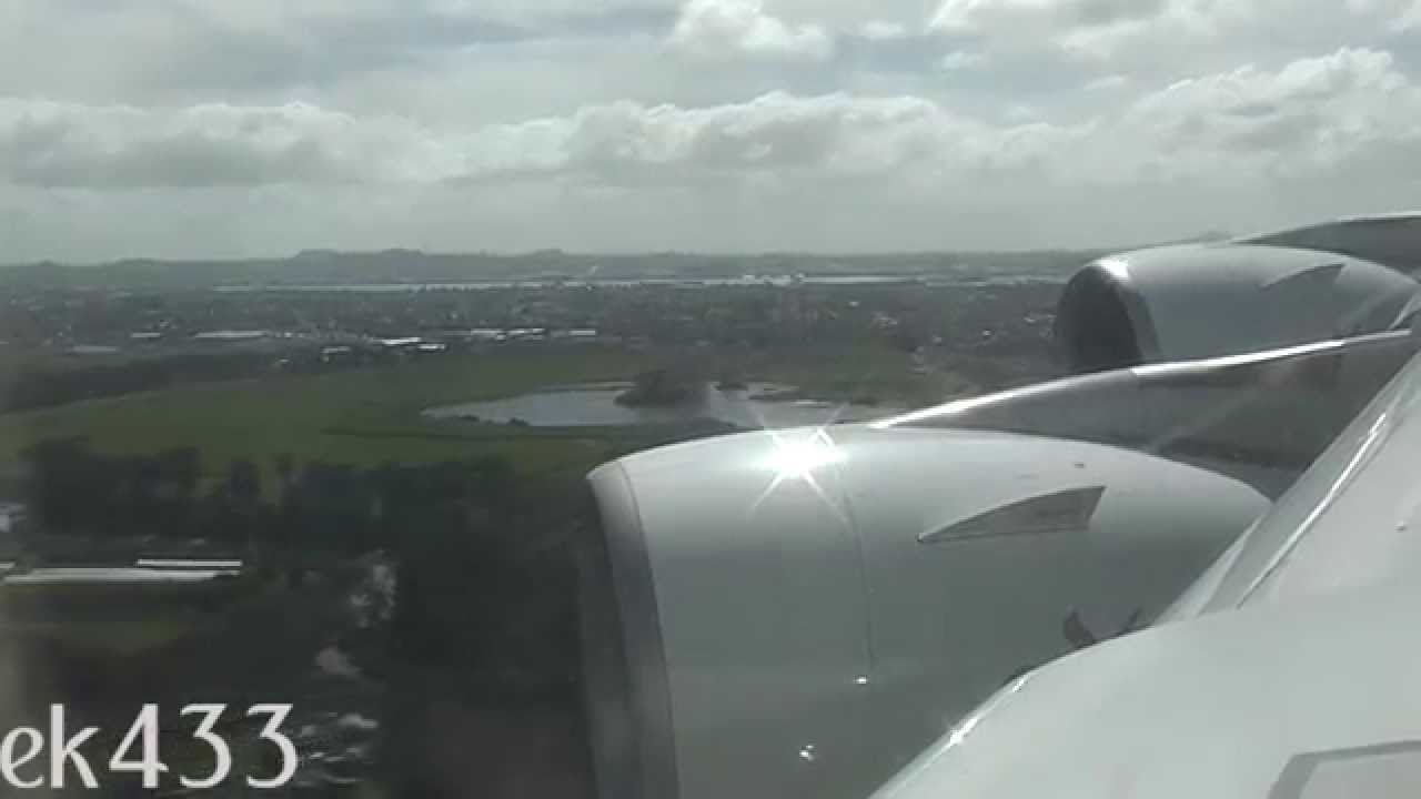 The Emirates A380 | Approach and Landing | Auckland International ...