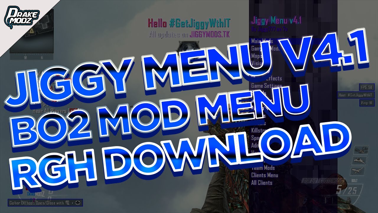 Jiggy v4.1 Mod Menu | Black Ops 2 | [RGH] | Free Download - YouTube