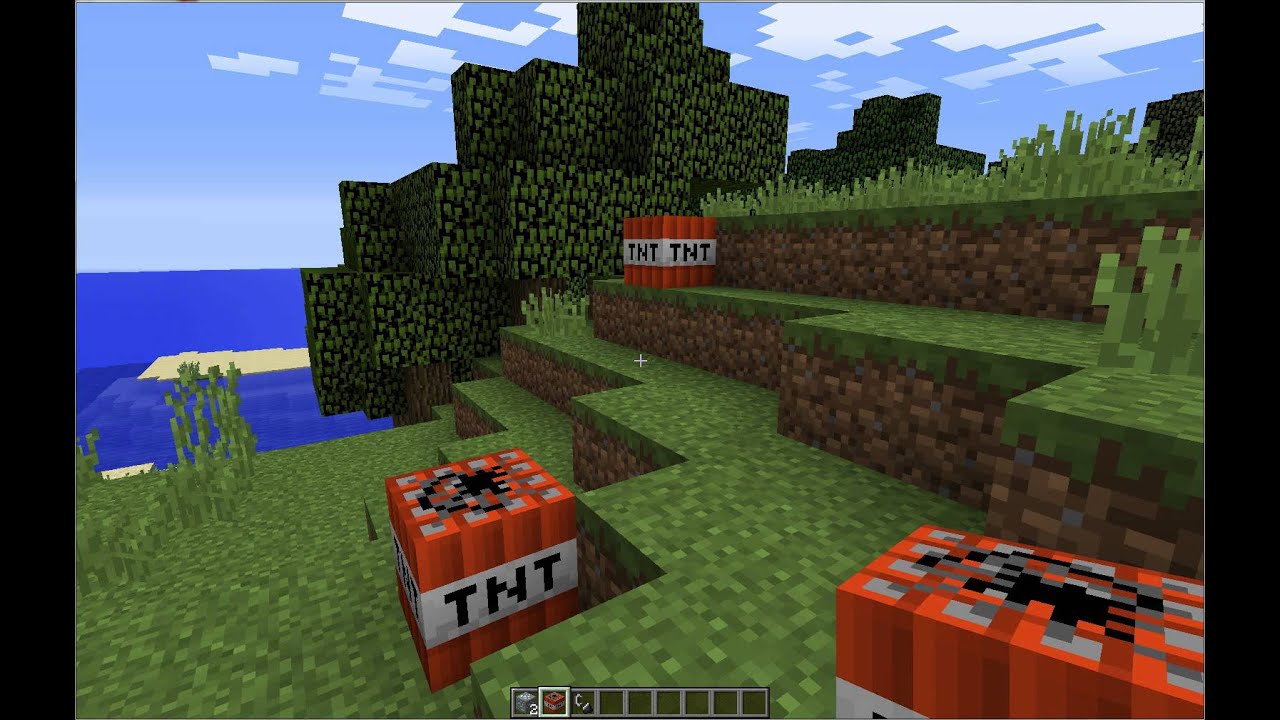 Minecraft TnT Demo Blowing Stuff Up - YouTube