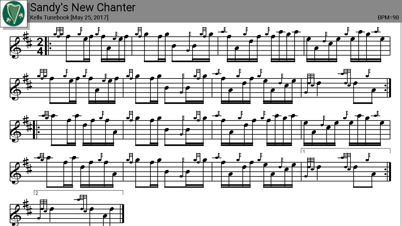 Tunebook: Sandy's New Chanter - YouTube