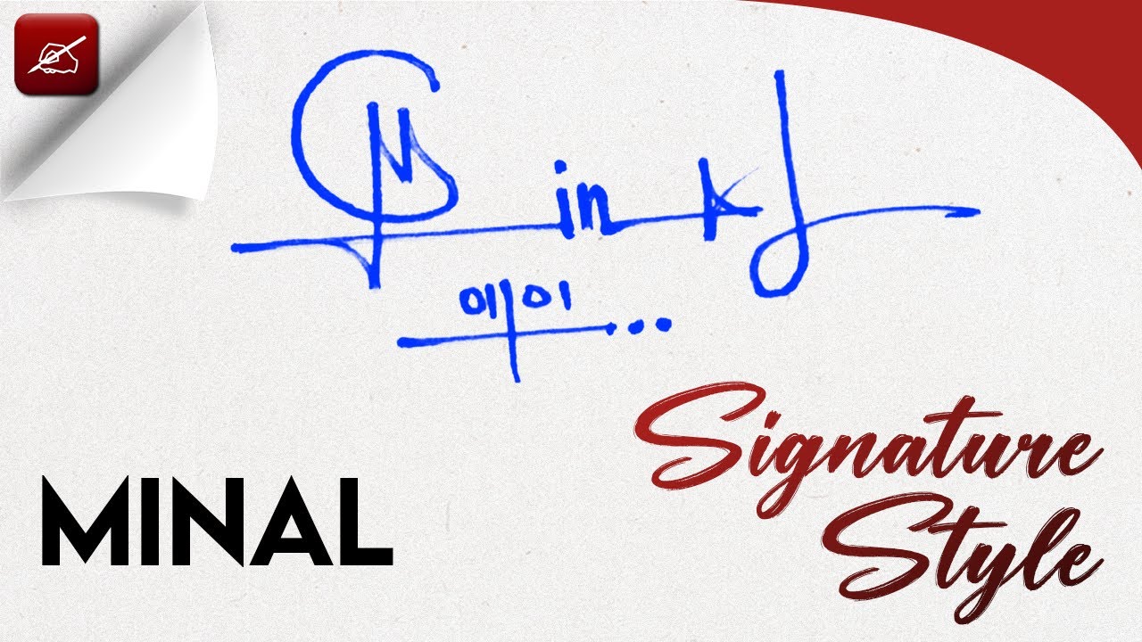 ️ Minal Name Signature Design - M Signature Style - How to Signature ...