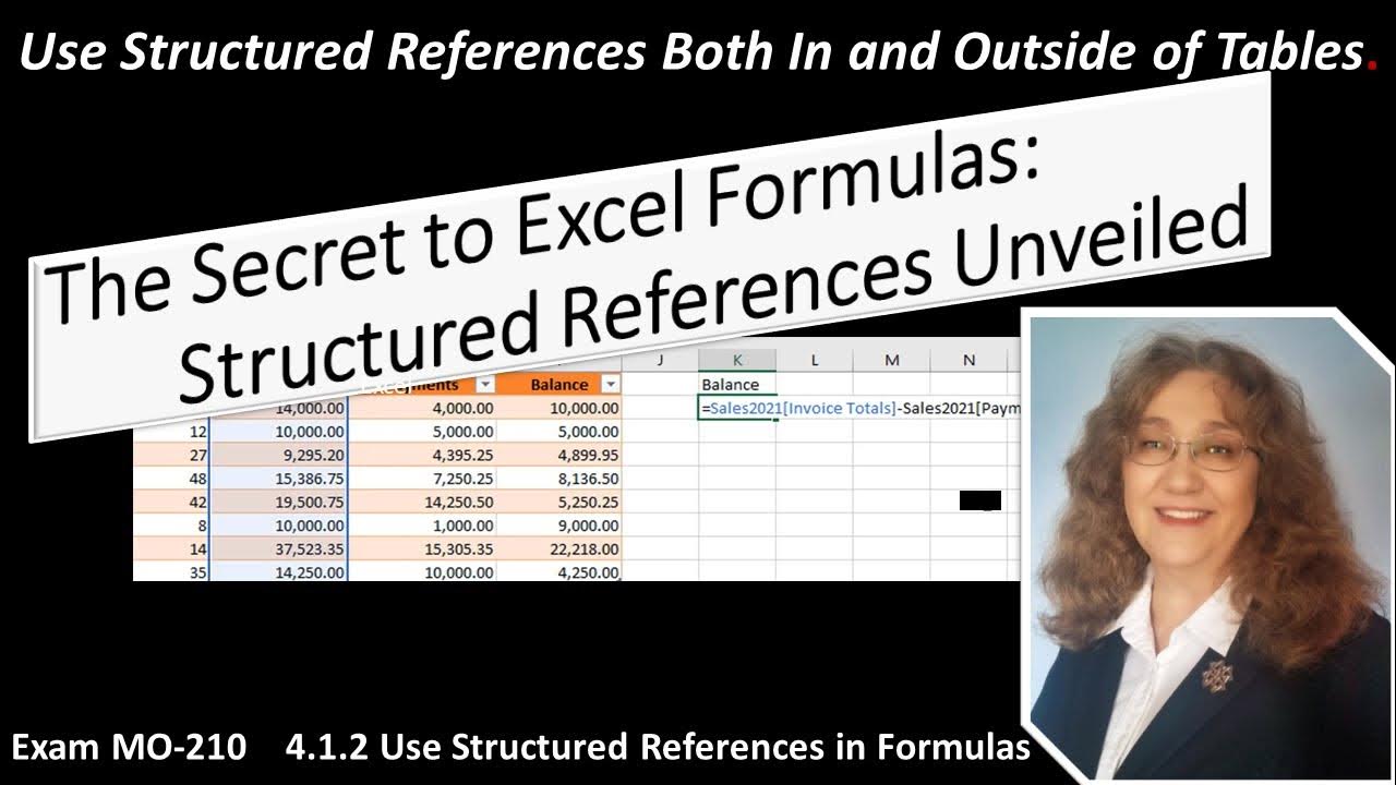 Structured References in Excel Formulas - YouTube
