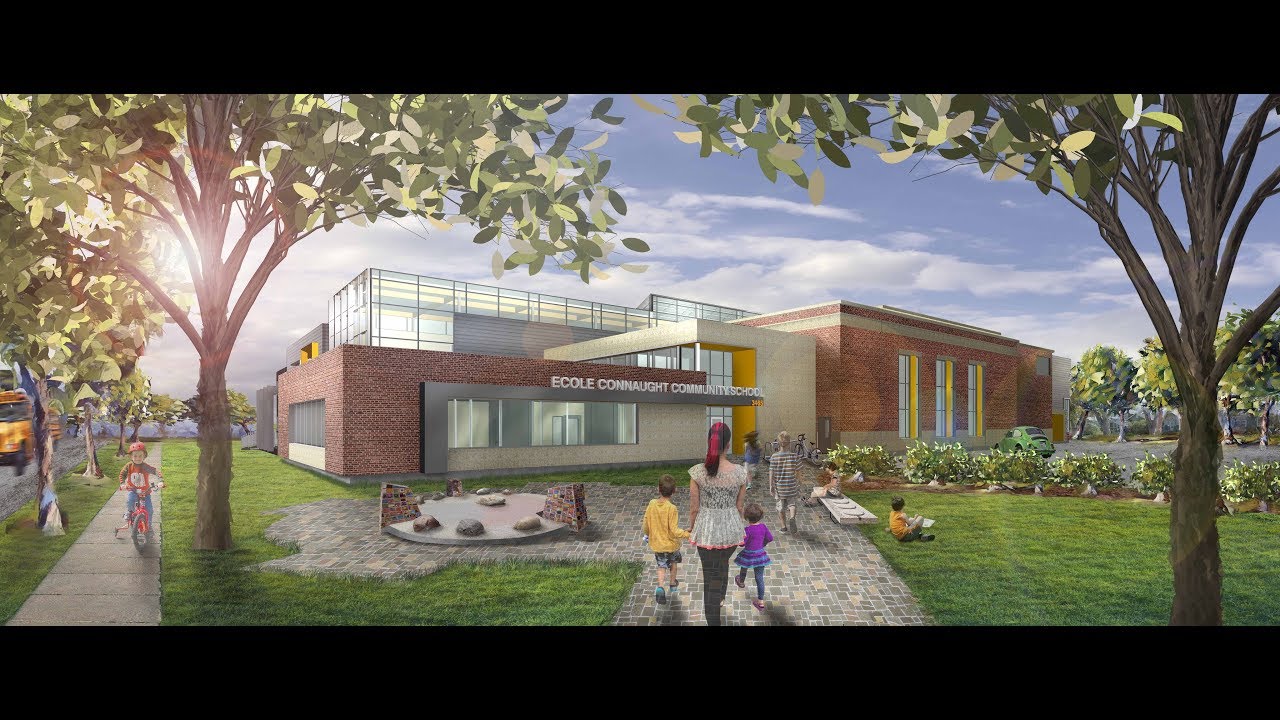 École Connaught Community School 3D Fly through - YouTube