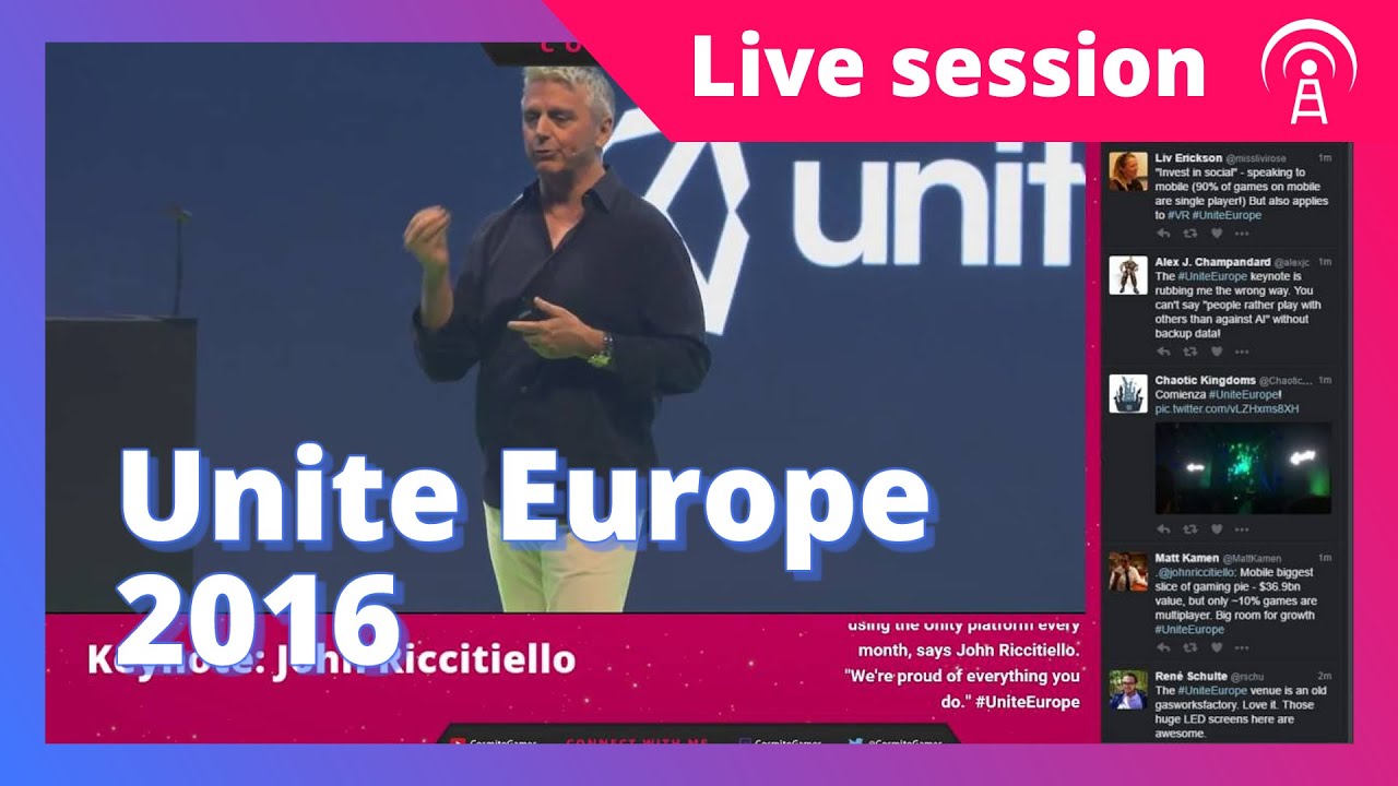 Unite Europe 2016 Keynote - #Unity #UniteEurope #MadeWithUnity - YouTube