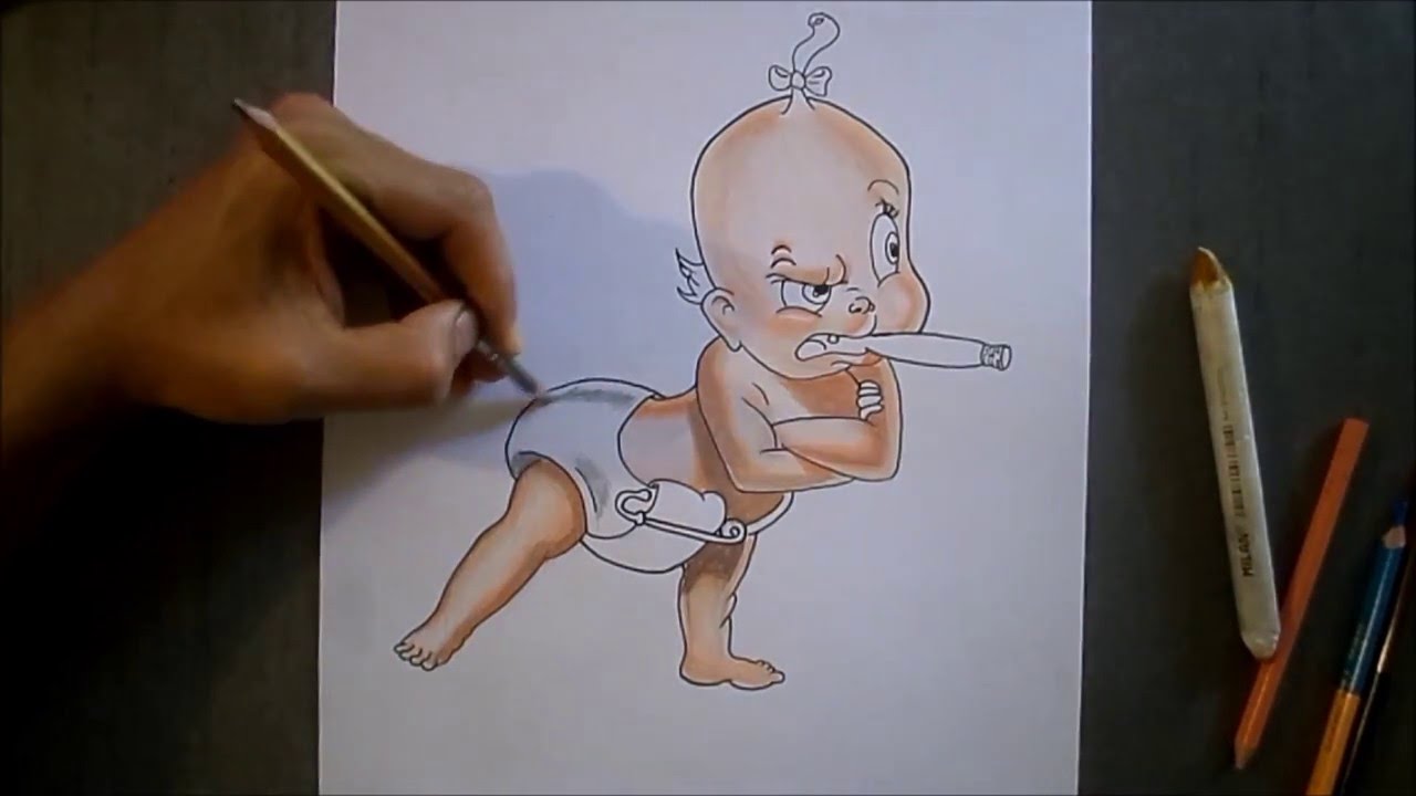 How to draw Baby Herman - YouTube