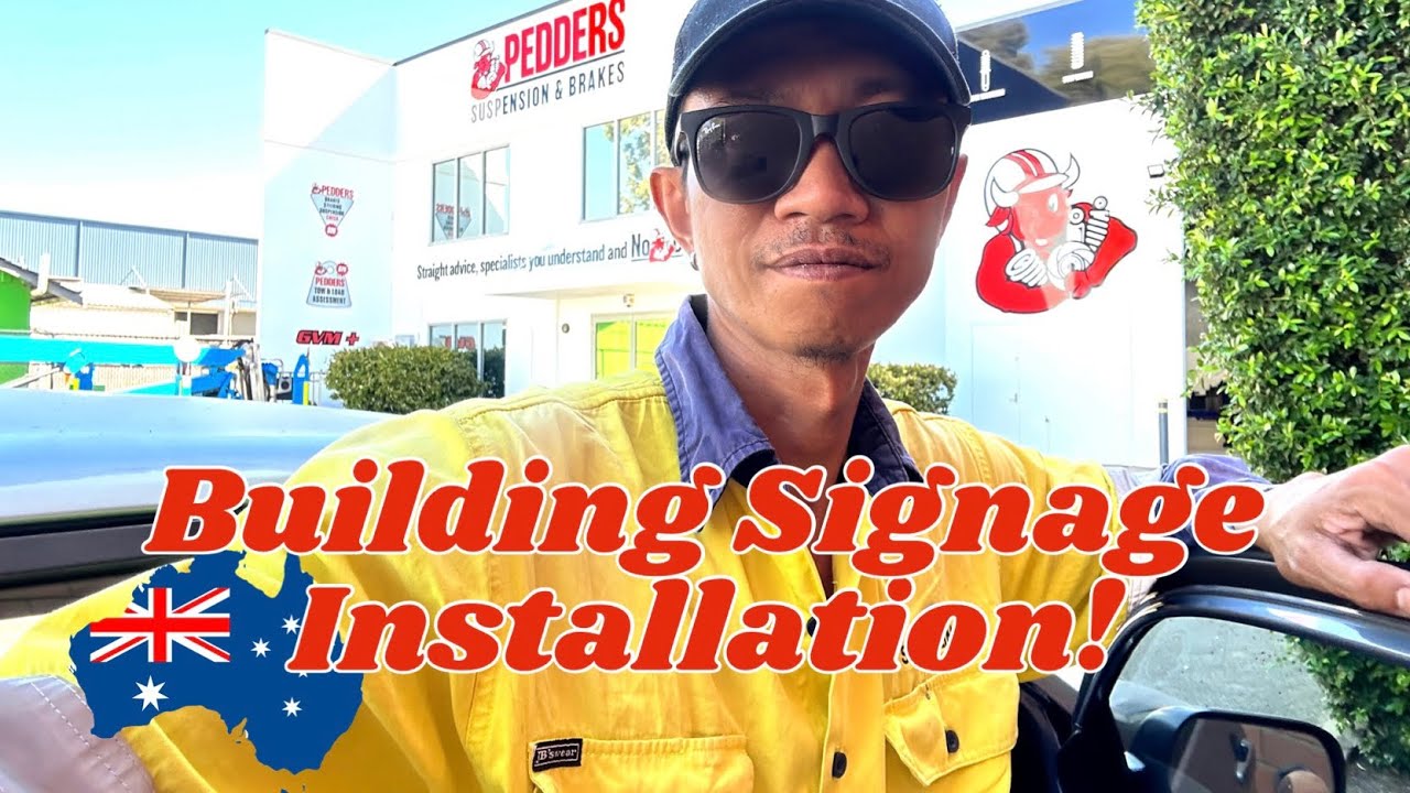 🇦🇺 Building Signage Installation☝️ - YouTube