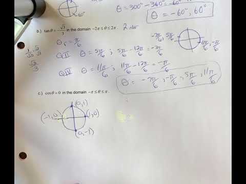 Ex 2c Solving Trig Eqns - YouTube