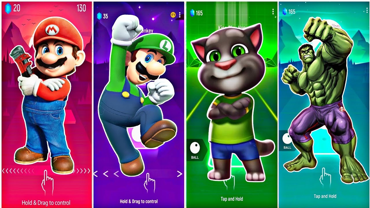 Super Mario 🆚 Luigi 🆚 Talking Tom 🆚 Hulk 🆚 Who Will Win? - YouTube