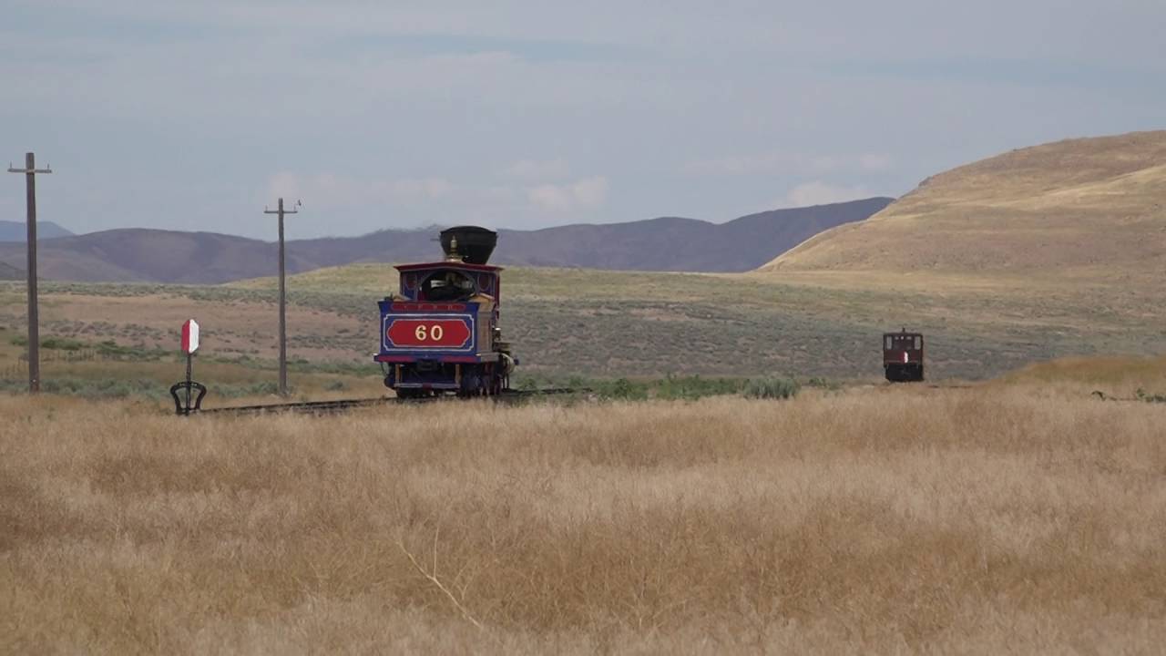 Jupiter (Central Pacific Railroad #60) 4-4-0 steam heads to the barn ...