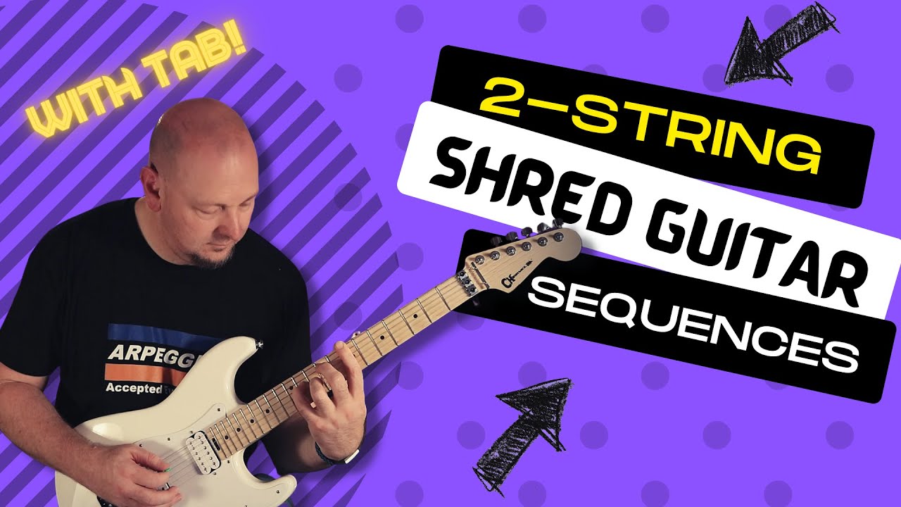 Five 2-string Shred Guitar Sequences - YouTube