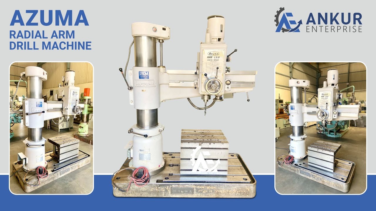 Radial Arm Drill - Azuma (Japan) AMK-10B - YouTube