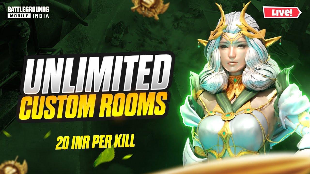 UNLIMITED CUSTOM ROOMS LIVE | 20 INR PER KILLS BGMI LIVE | DIRECT PAYTM ...