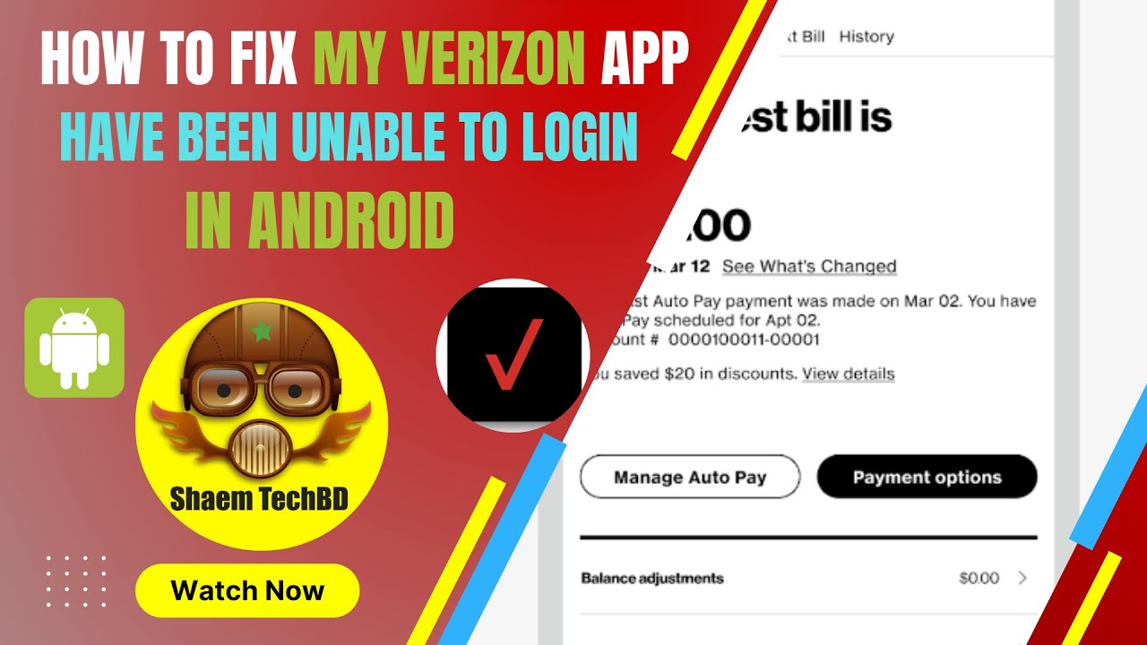 How to Fix My Verizon App Have Been Unable to Login in Android - YouTube