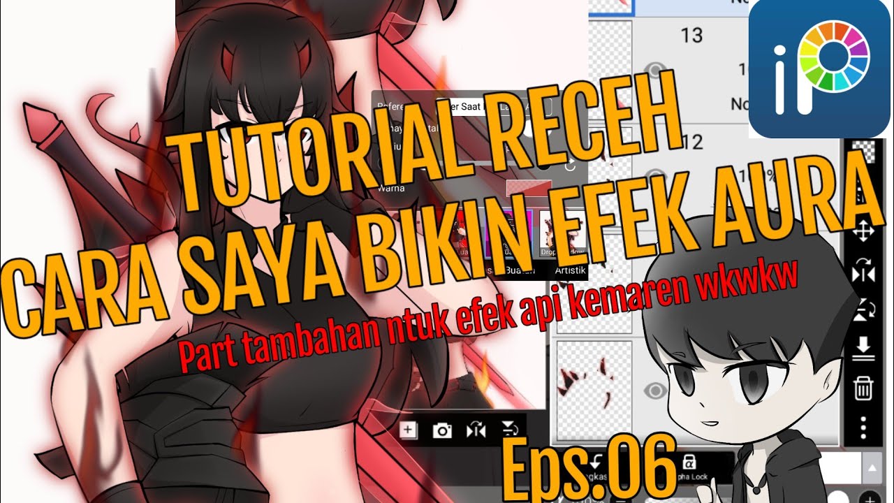 IbisPaintX Tutorial Gambar: Receh lagi, Gampangnya bikin aura di badan (biar glowing) wkwkw ...