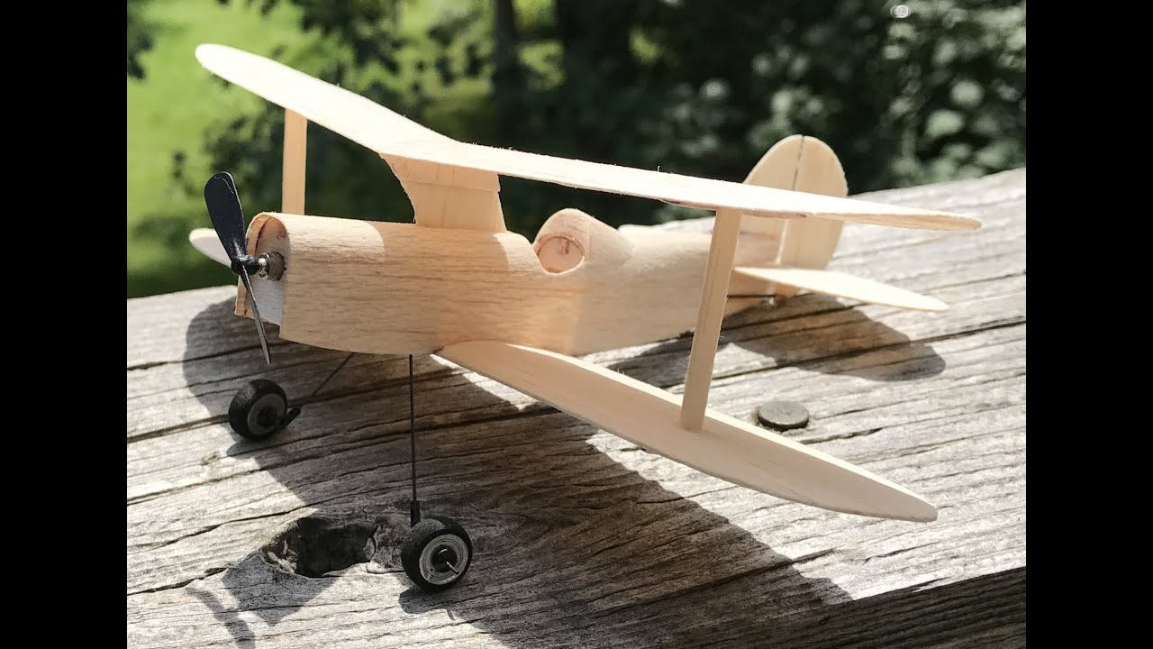 6.5" micro RC biplane - success! - YouTube