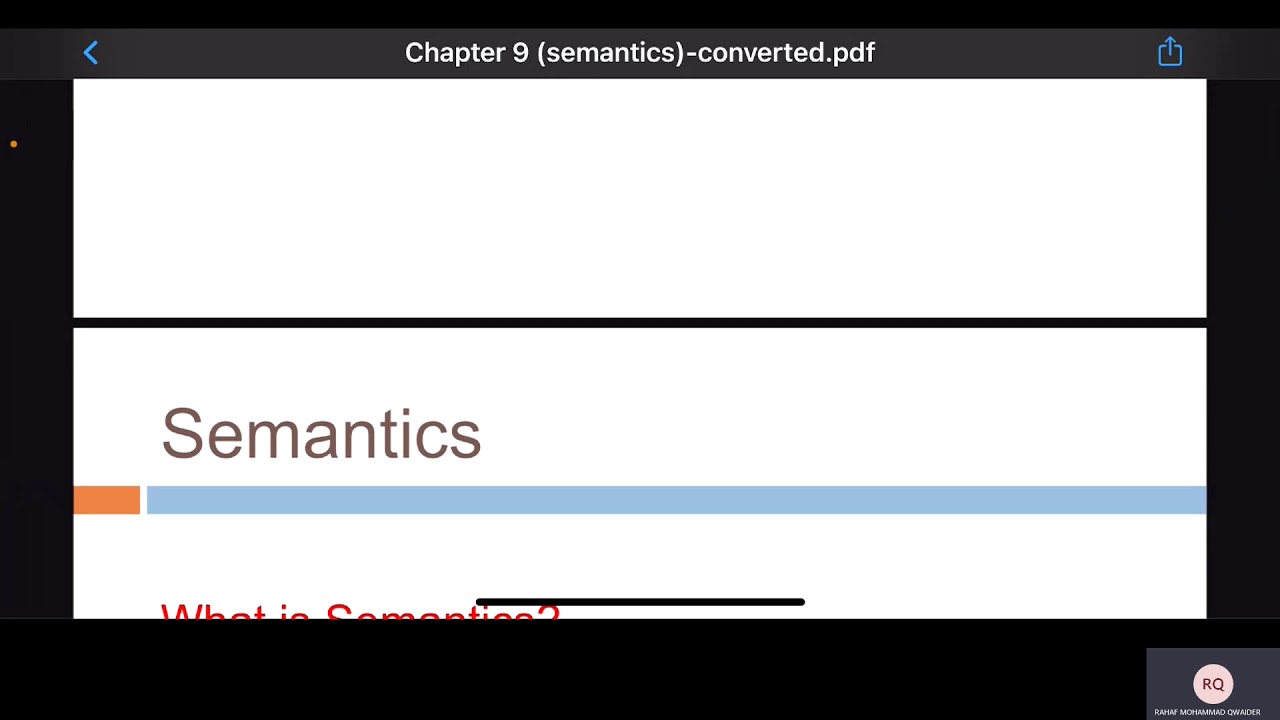 CH9(Semantics)/RahafQwaider - YouTube