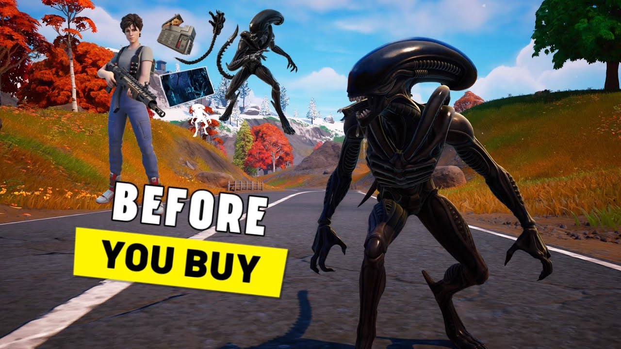 RIPLEY & XENOMORPH BUNDLE GAMEPLAY | Alien x Fortnite (Before You Buy ...