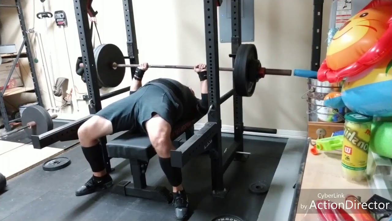 Bench Press PR 360 lbs - YouTube