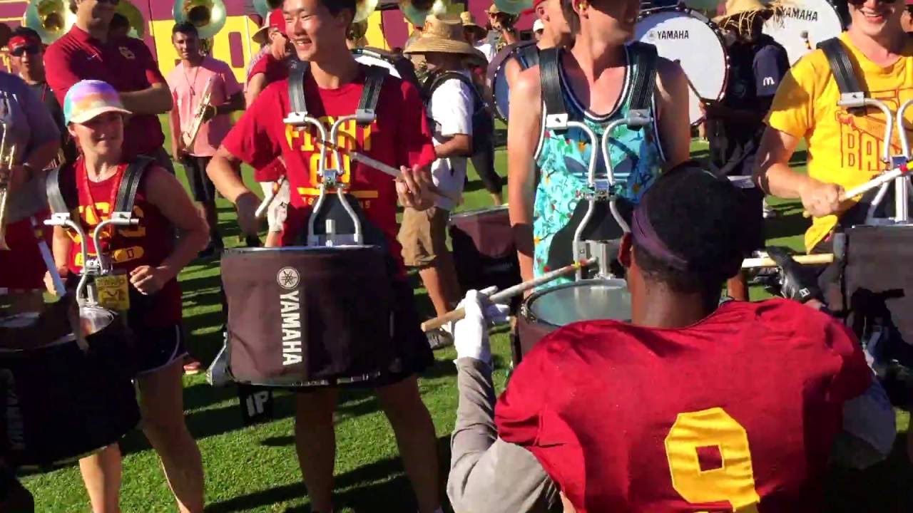 USC Trojan Marching Band · USC Football Players Play Tusk - YouTube