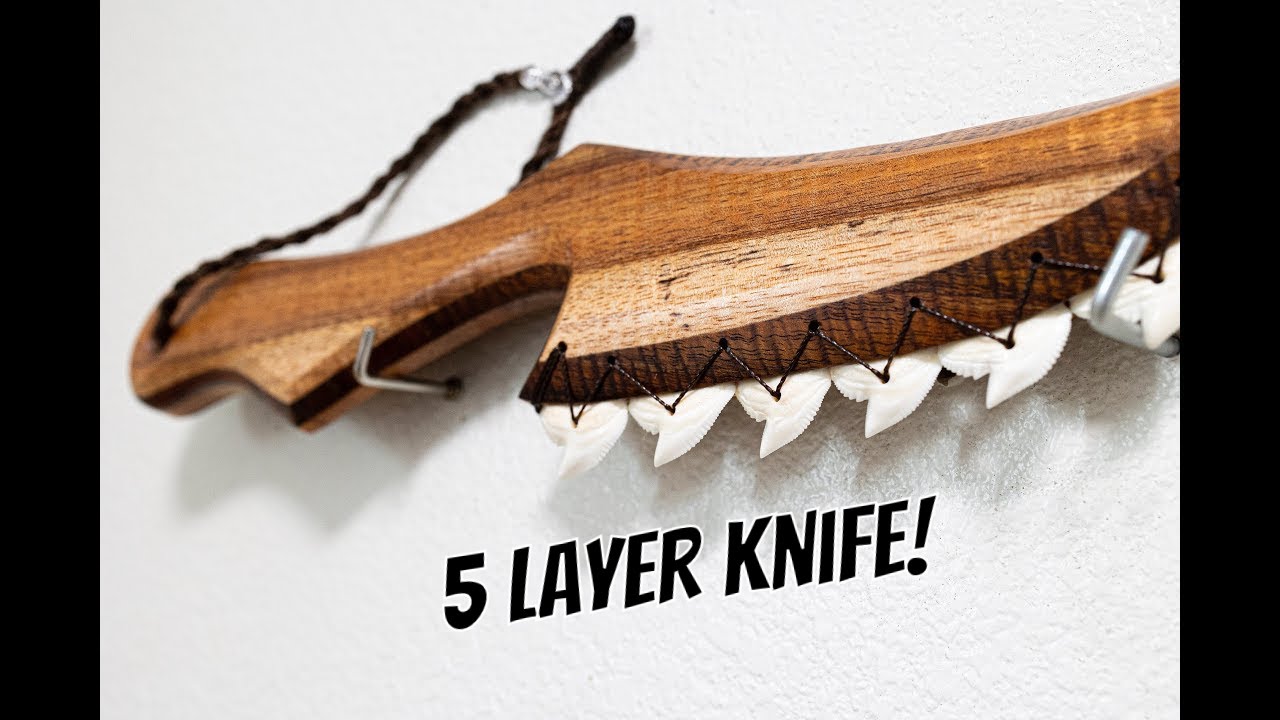 5 layer Hawaiian Shark tooth knife - YouTube