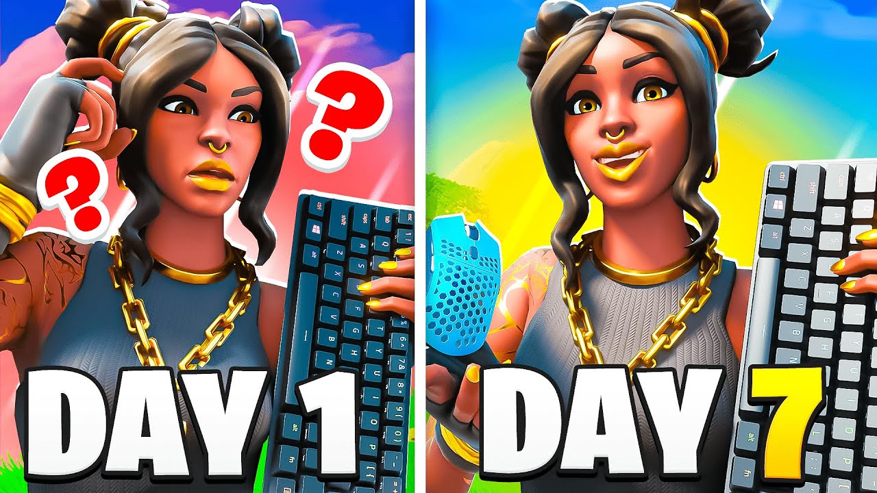 1 WEEK Fortnite Keyboard and Mouse Progression! (Controller to KBM ...