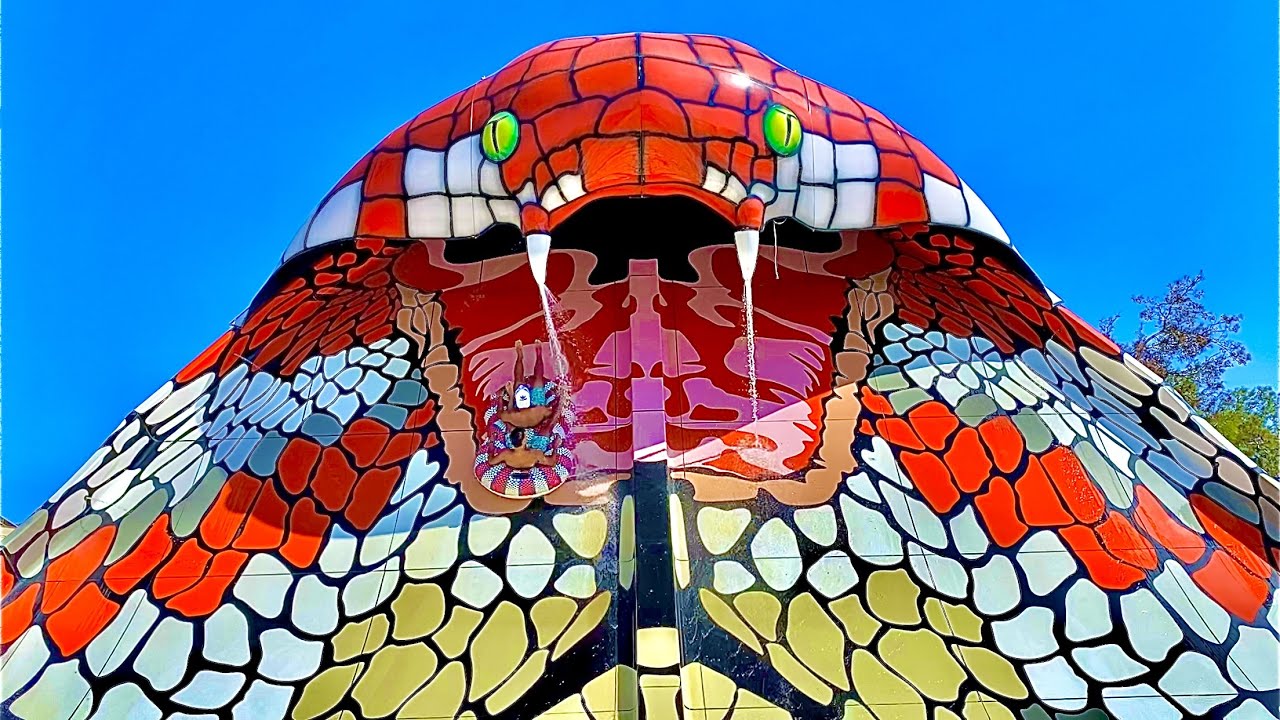 King Cobra Water Slide at AquaJoy Water Park - YouTube