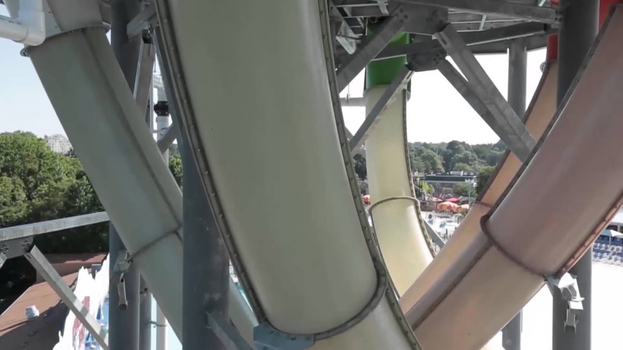 Bonzai Pipelines Drop Waterslide - YouTube