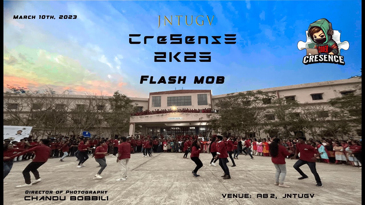CreSencE 2K23 | Flash Mob | Dept of CSE | JNTUGV | Vizianagaram | National Level Technical ...