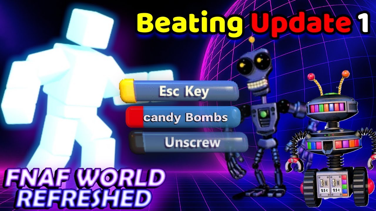 Using Candy Cadet to Beat Animdude | FNaF World Refreshed - YouTube