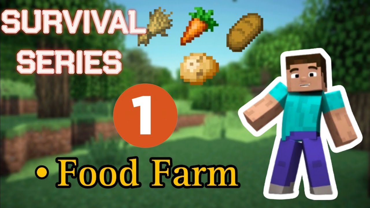 Food 🥕Farm.. New Survival Series🤩 Epsiode 1 Minecraft #minecraft - YouTube