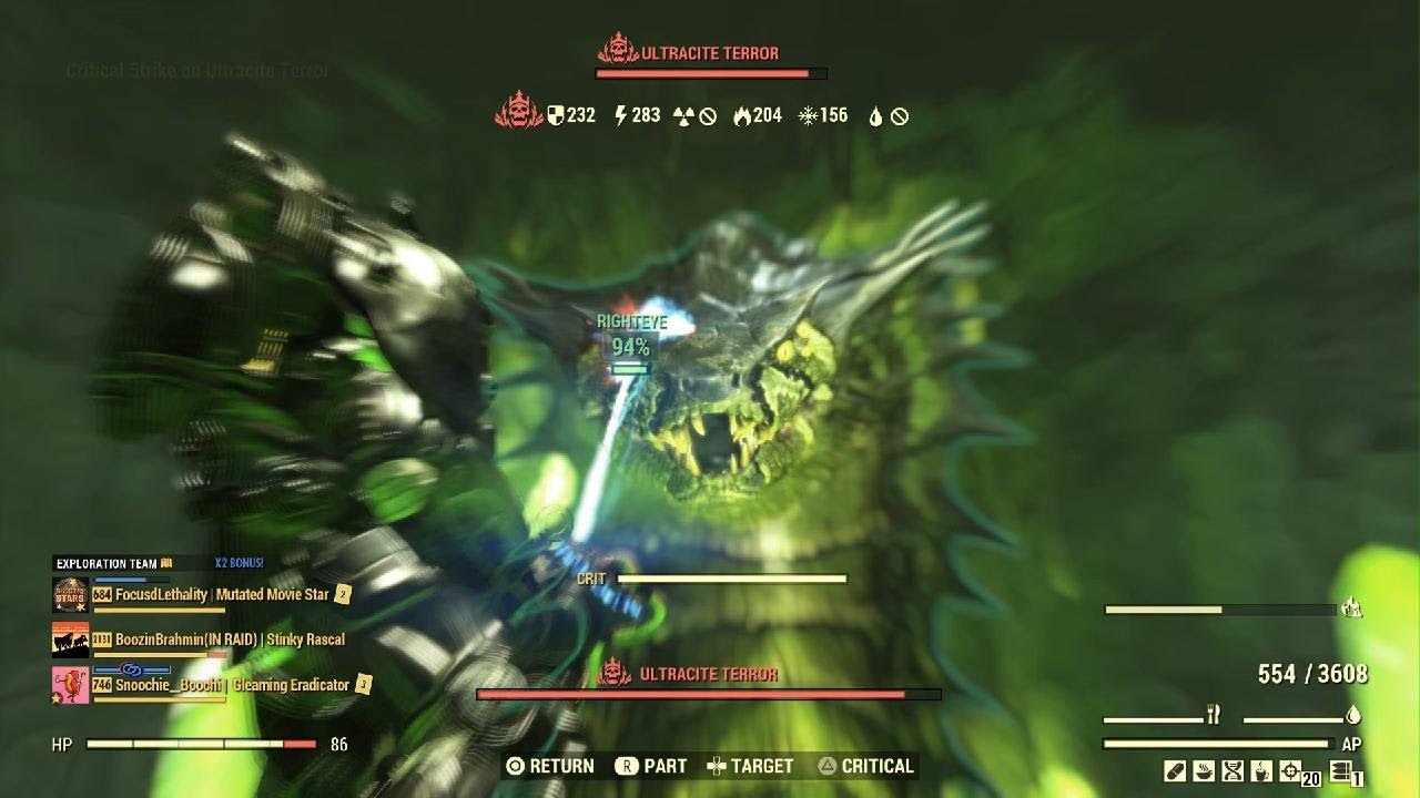 Fallout 76 Solo Ultracite Terror 1:23. VATS crit Gauss mini build - YouTube