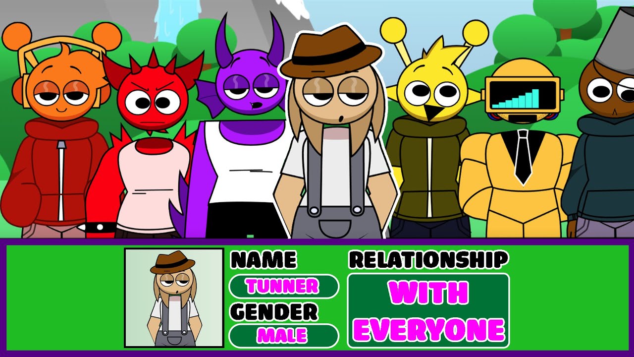 🔍 Sprunki Retake Human New | ALL Characters Relationships | Every ...