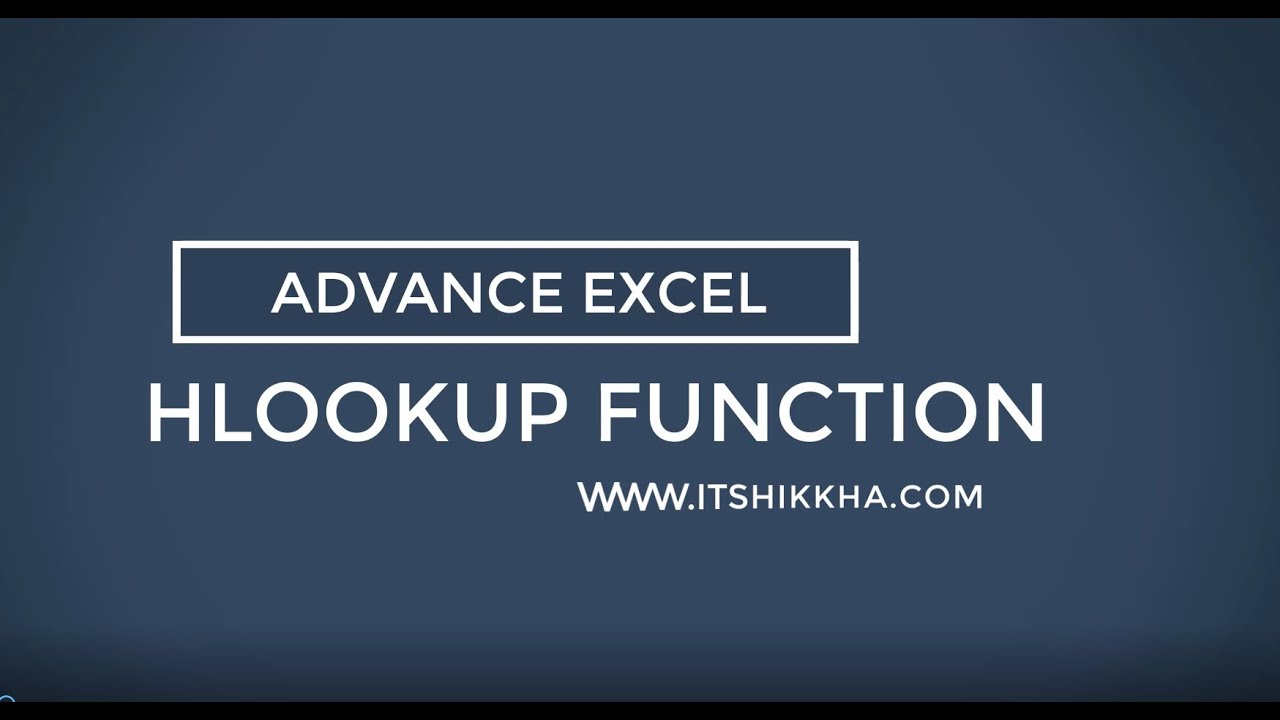 Ms Excel Bangla Hlookup Functions Youtube