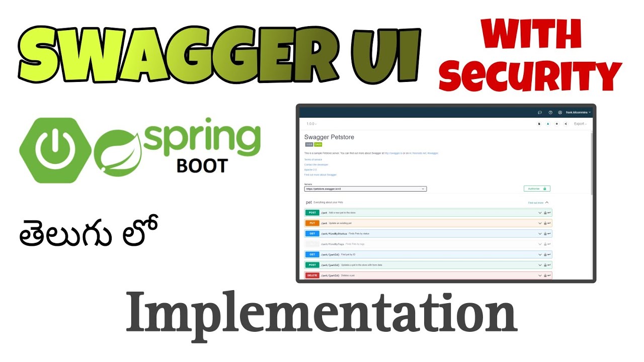 Swagger Ui In Spring Boot Implementation Telugu Lo With Security Java Telugu Youtube