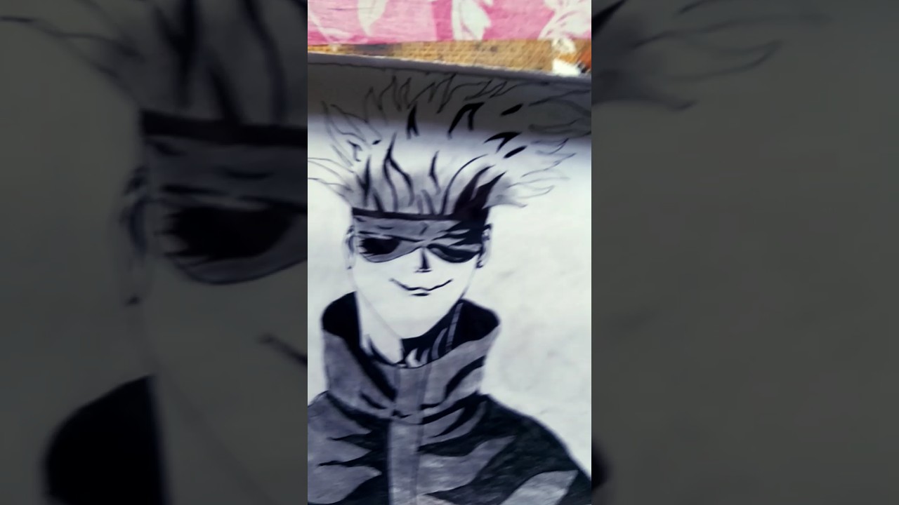gojo sketch.gojo deadliest photo./#art - YouTube