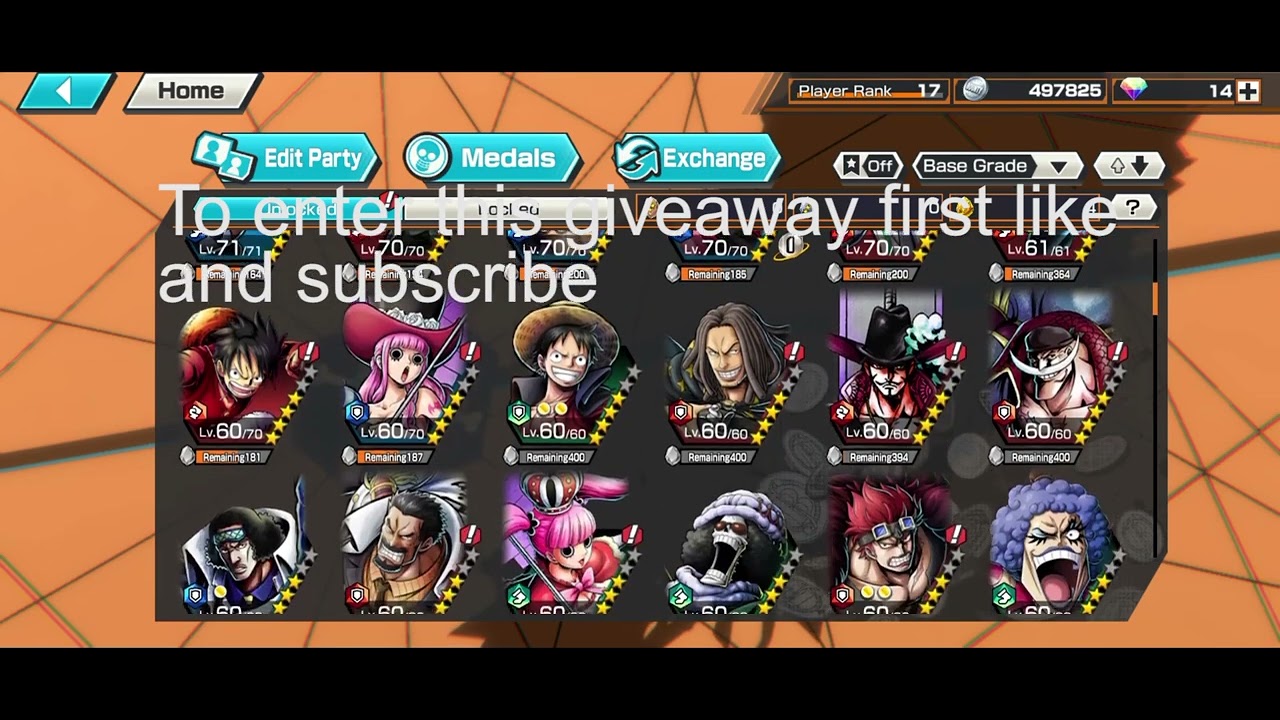 One Piece Bounty Rush account giveaway #2 (free bluffy and kaido) #opbr ...