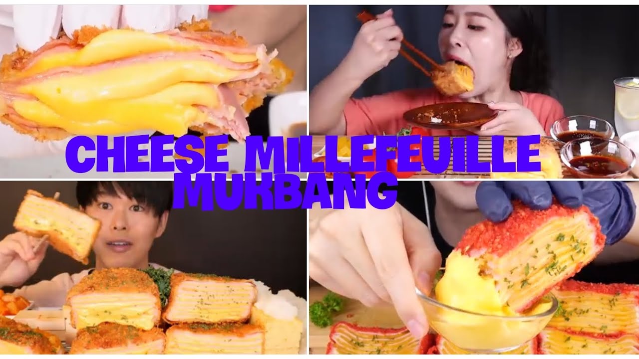 Cheese Millefeuille Ham ASMR [Mukbang Compilation] 😋🧀💜 - YouTube