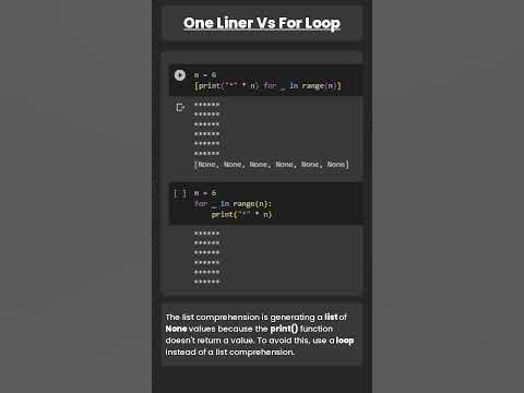 One Liner Vs For Loop In Python Programming #zeroones #python - Youtube