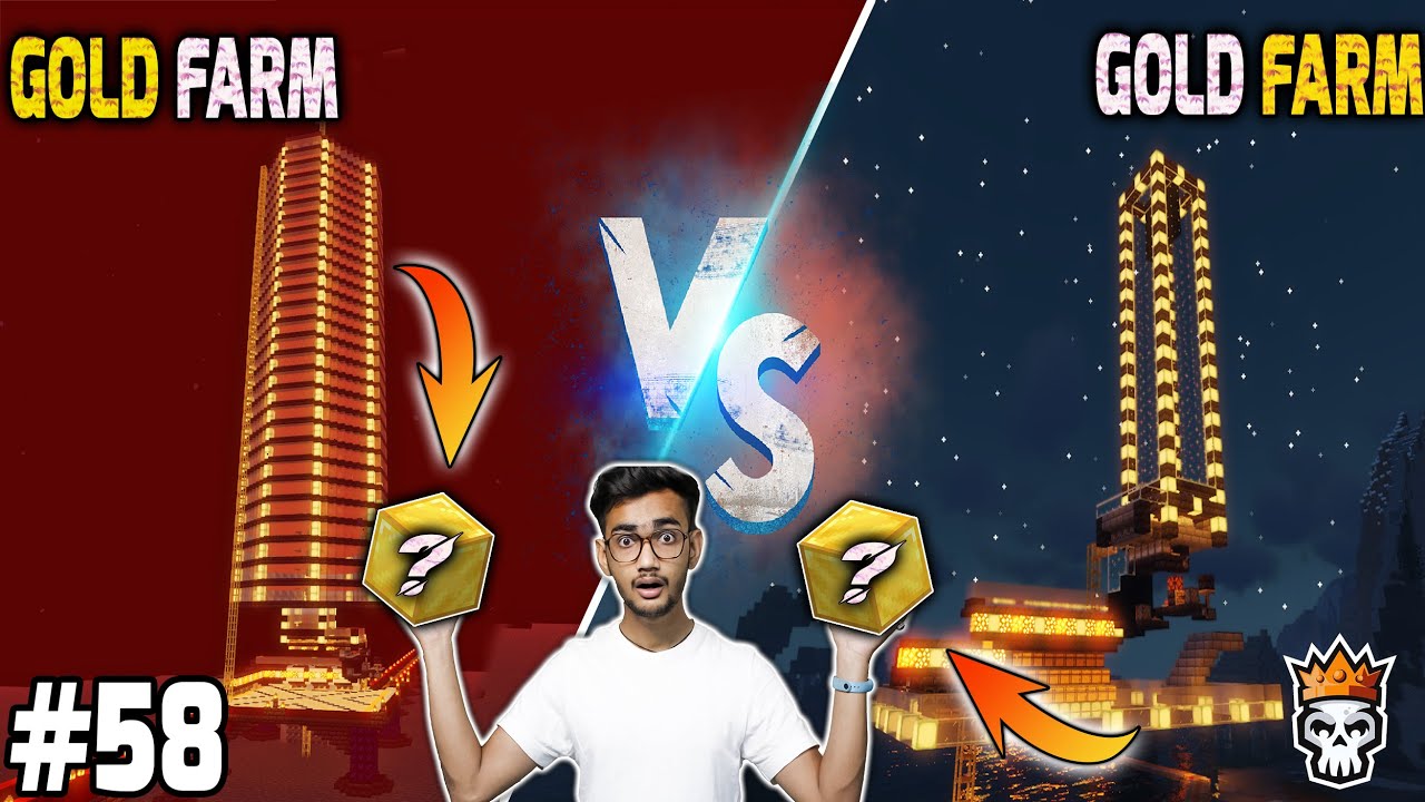 NETHER GOLD FARM VS OVERWORLD GOLD FARM | MINECRAFT #58 - YouTube