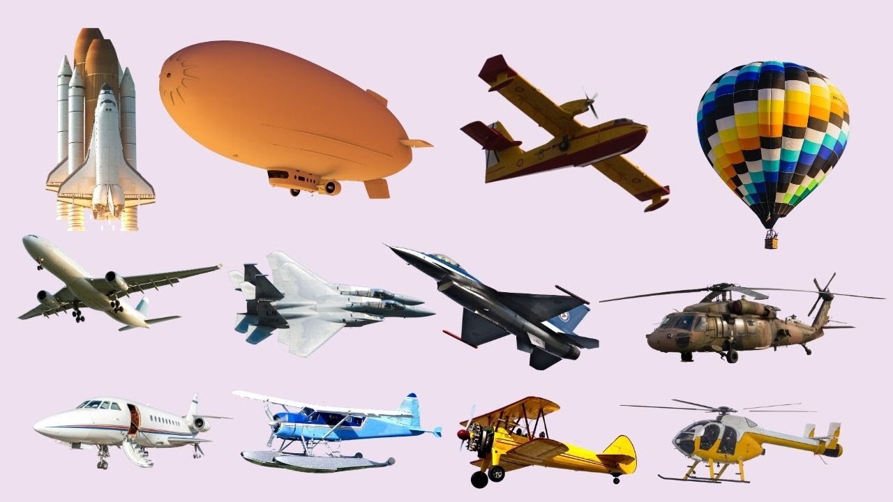 Learn AIR TRANSPORT Names for ALL in English | Easy English Air ...