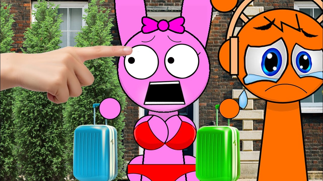 Burning PINKY, OREN GOT KICKED OUT OF HER HOUSE!! SPRUNKI in real life ...