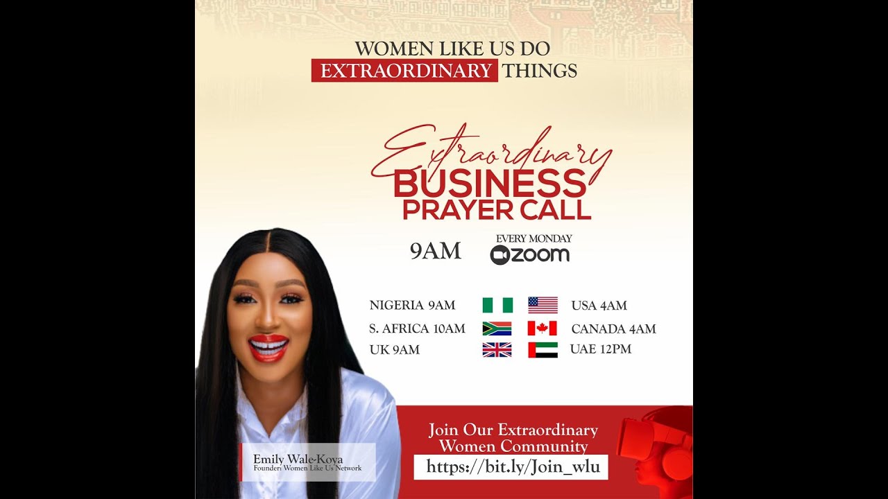 Women Like Us Extraordinary Prayer Calls X Emily Wale-Koya - YouTube