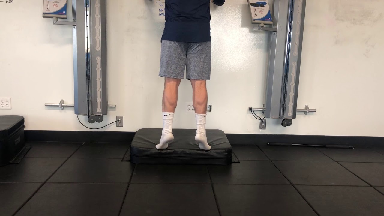 PhysioProjectHQ - Heel raise 3 way on step - YouTube