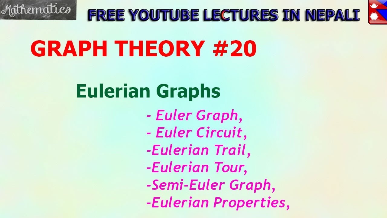20. Eulerian Graph Explained with Example|| GRAPH THEORY || - YouTube