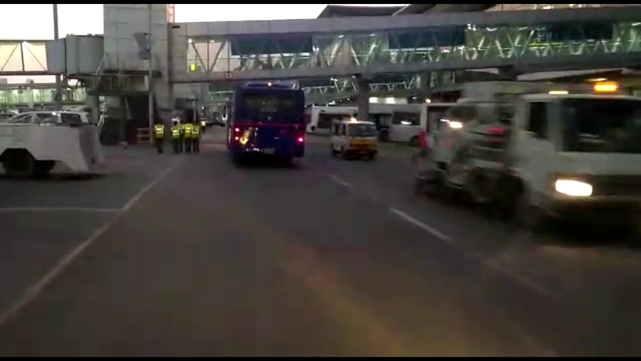 Hyderabad Airport | Runway To Terminal Indigo Airlines Bus Ride ...