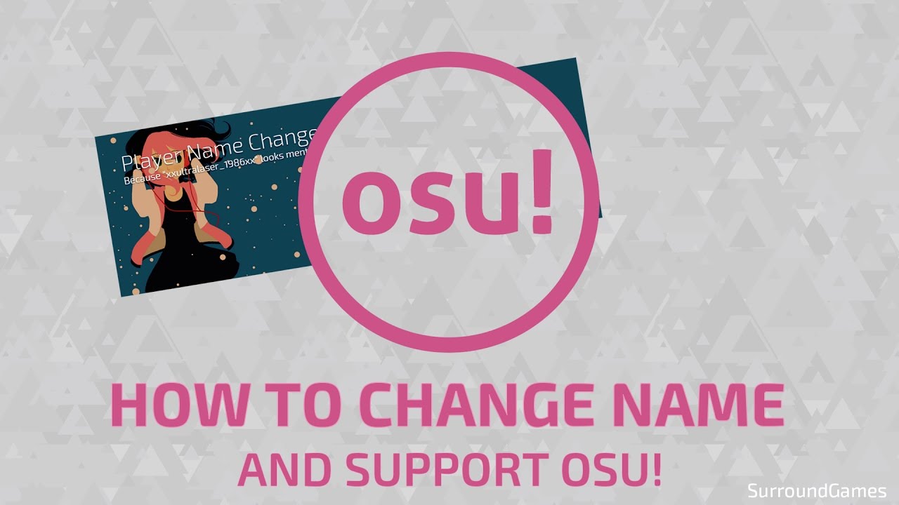OSU! How to change name and support osu - YouTube