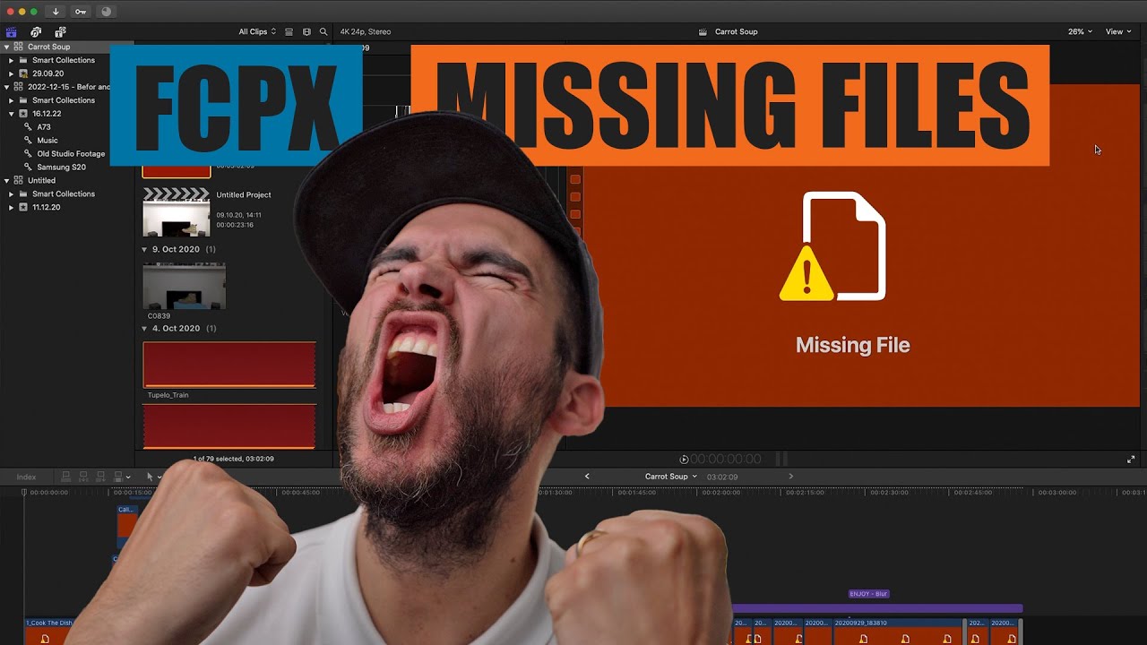 How to FIX FCPX Missing Files RED SCEREEN OF DEATH :) - YouTube