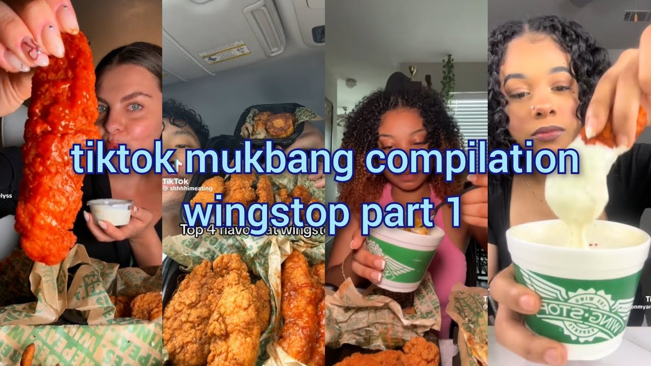 tiktok mukbang compilation | wingstop 1 - YouTube